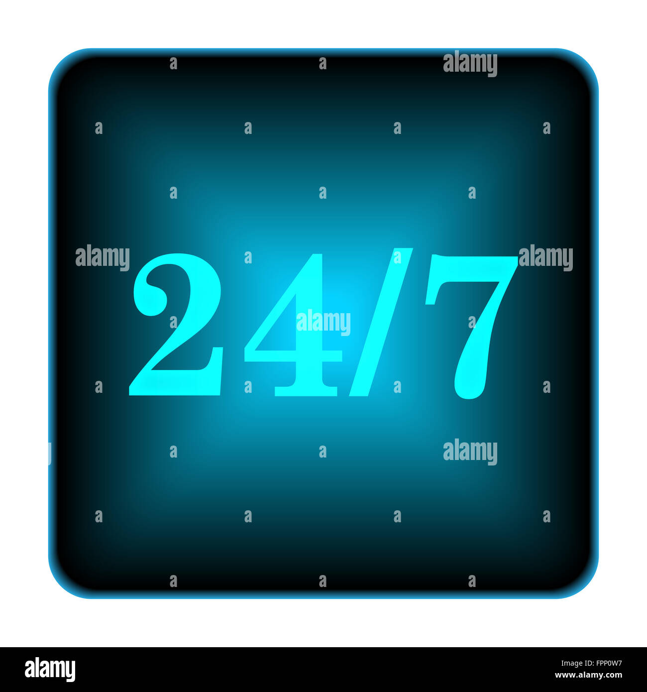 24 7 icon. Internet button on white background Stock Photo - Alamy