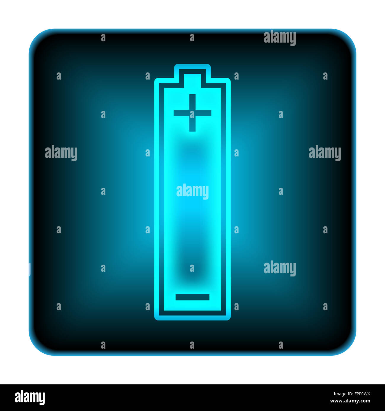 Battery icon. Internet button on white background Stock Photo - Alamy