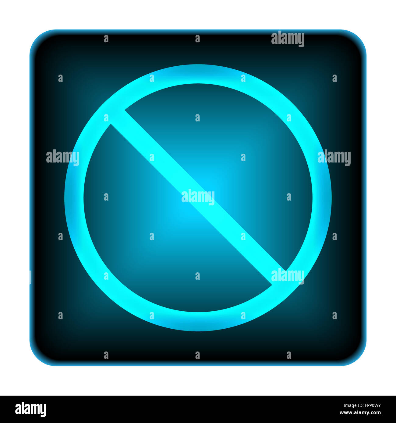 Forbidden icon. Internet button on white background Stock Photo - Alamy