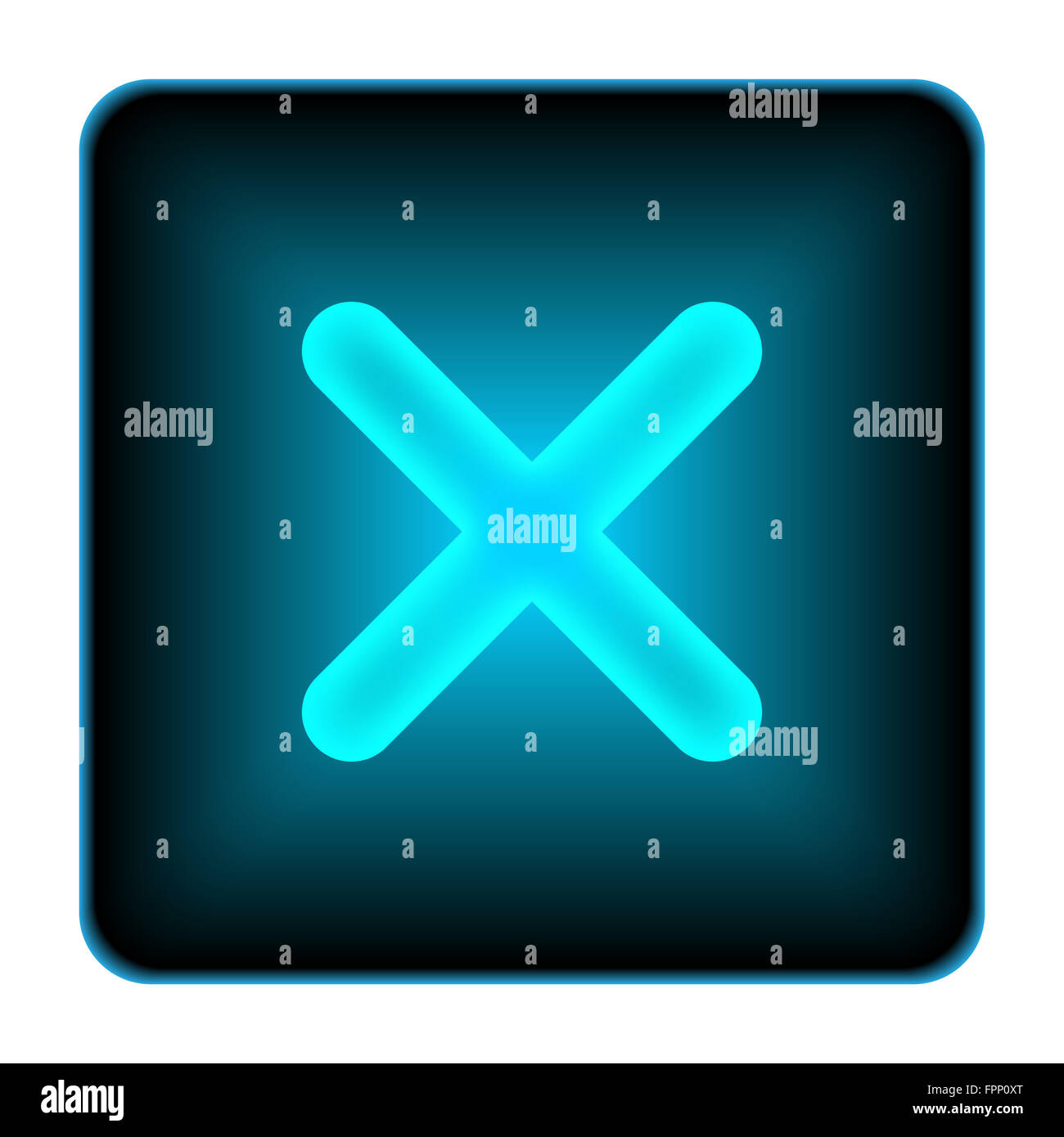 X close icon. Internet button on white background Stock Photo - Alamy