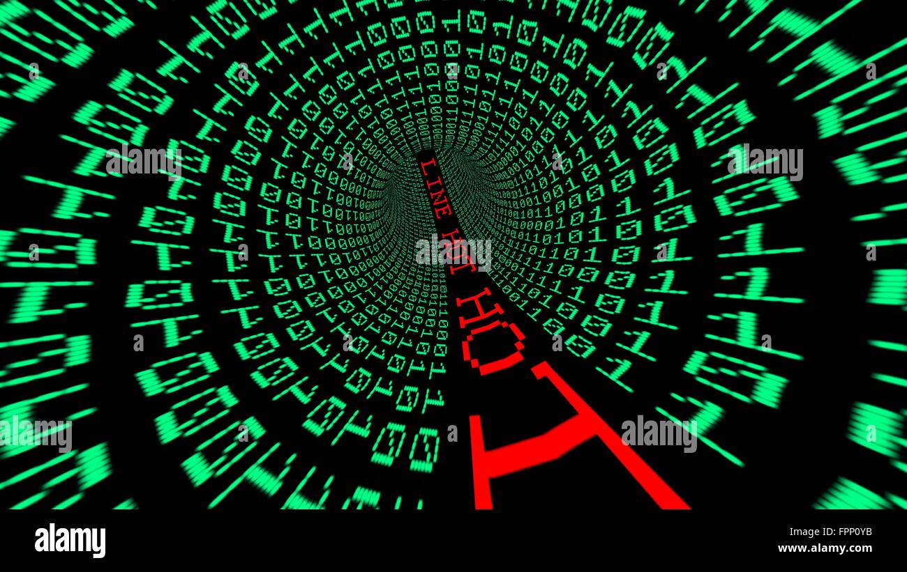 Hot line data tunnel Stock Photo - Alamy