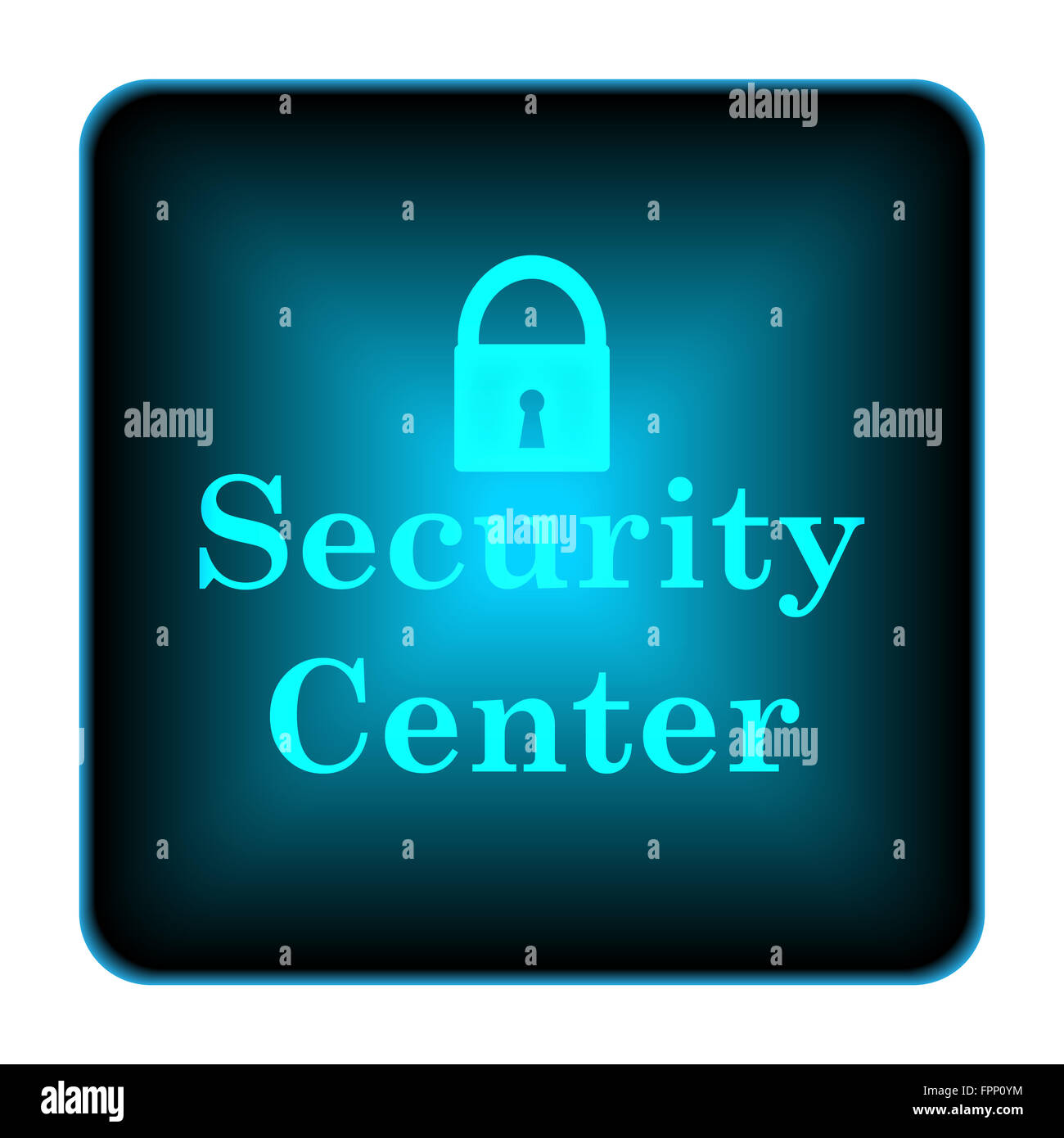 Security center icon. Internet button on white background Stock Photo ...