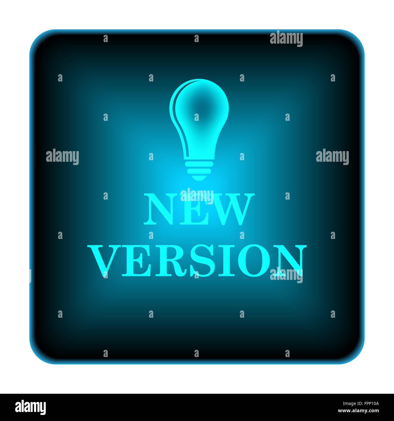New version icon. Internet button on white background Stock Photo - Alamy