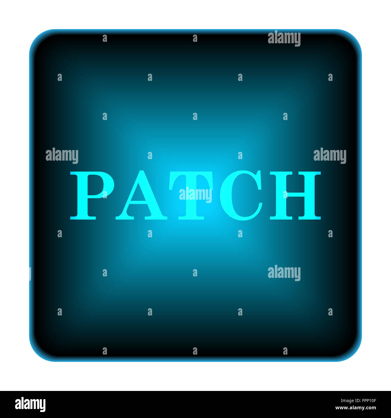 Patch icon. Internet button on white background Stock Photo - Alamy