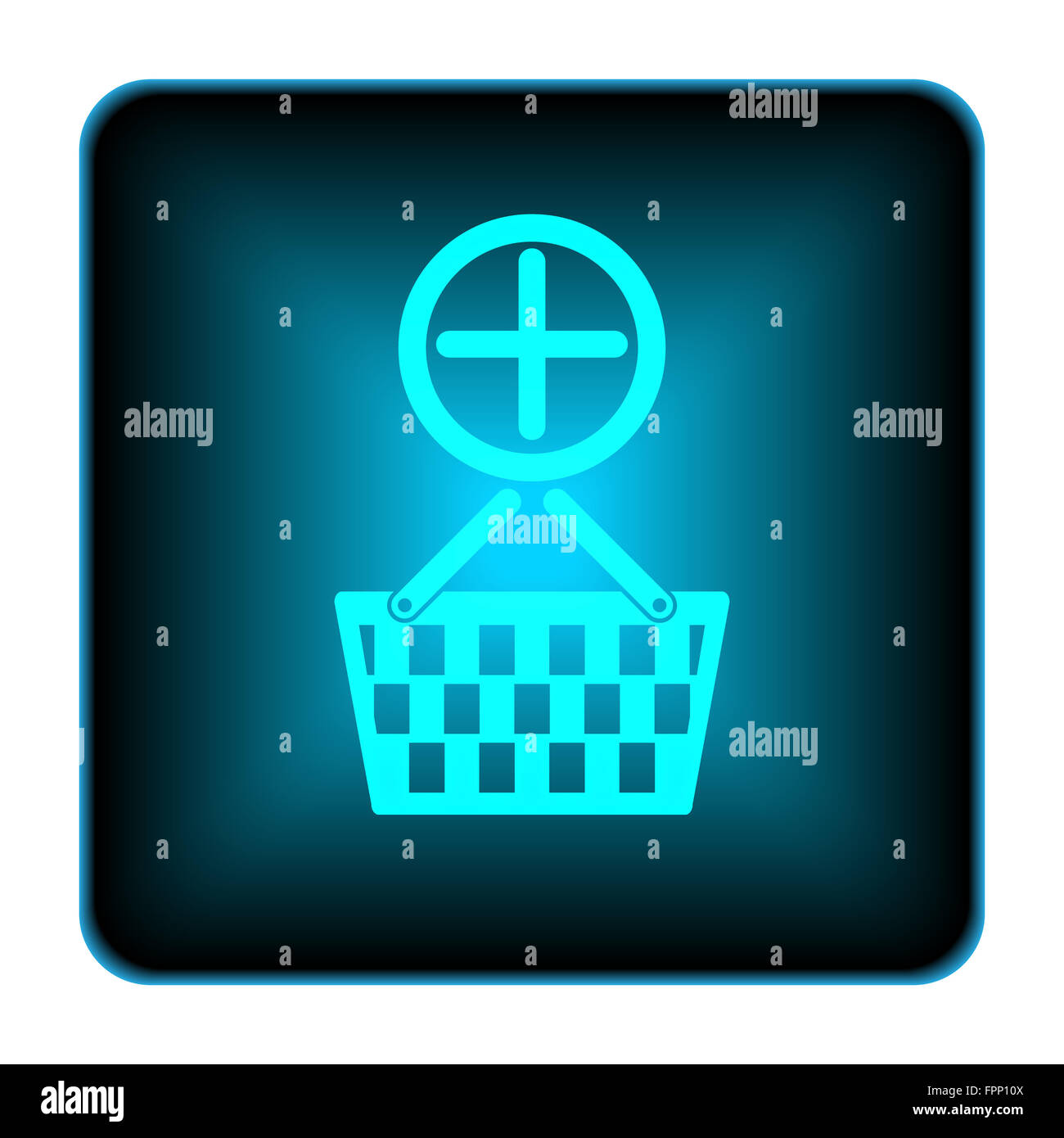Add to basket icon. Internet button on white background Stock Photo - Alamy