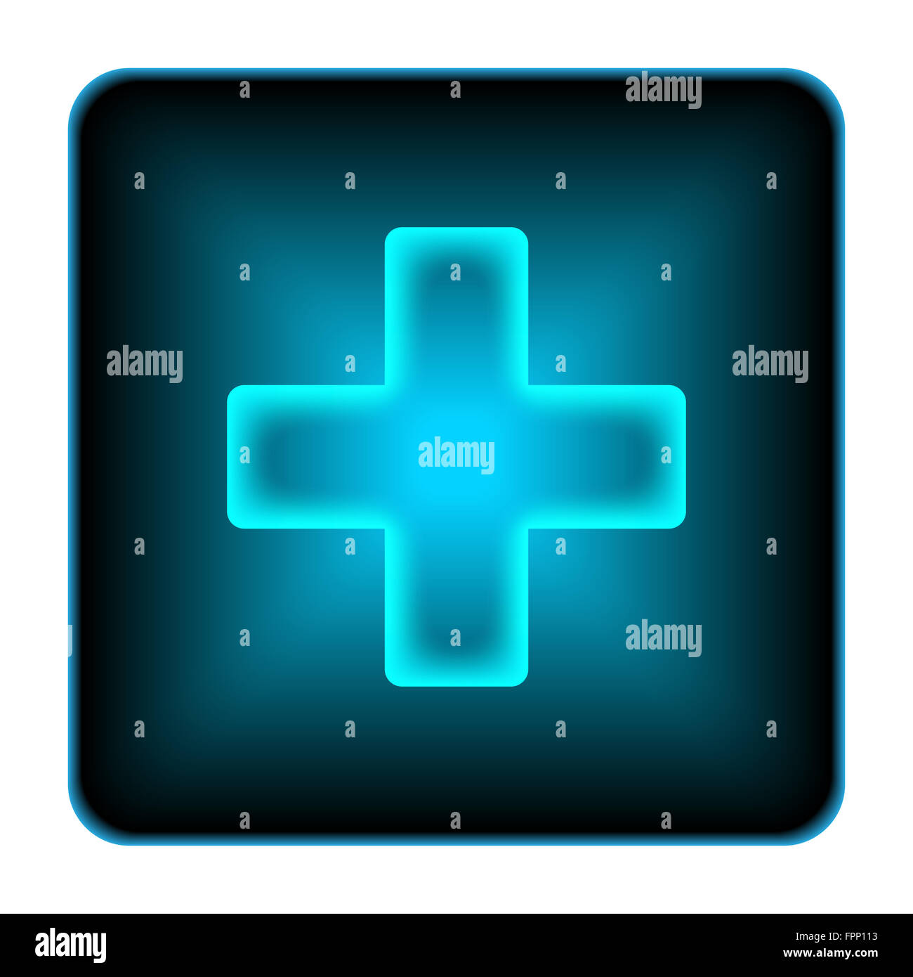 Medical cross icon. Internet button on white background Stock Photo - Alamy