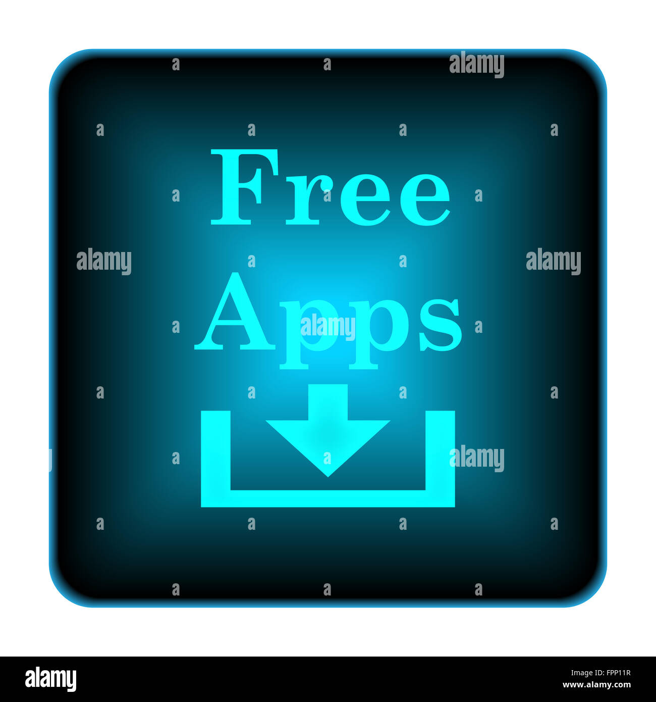Free apps icon. Internet button on white background Stock Photo - Alamy