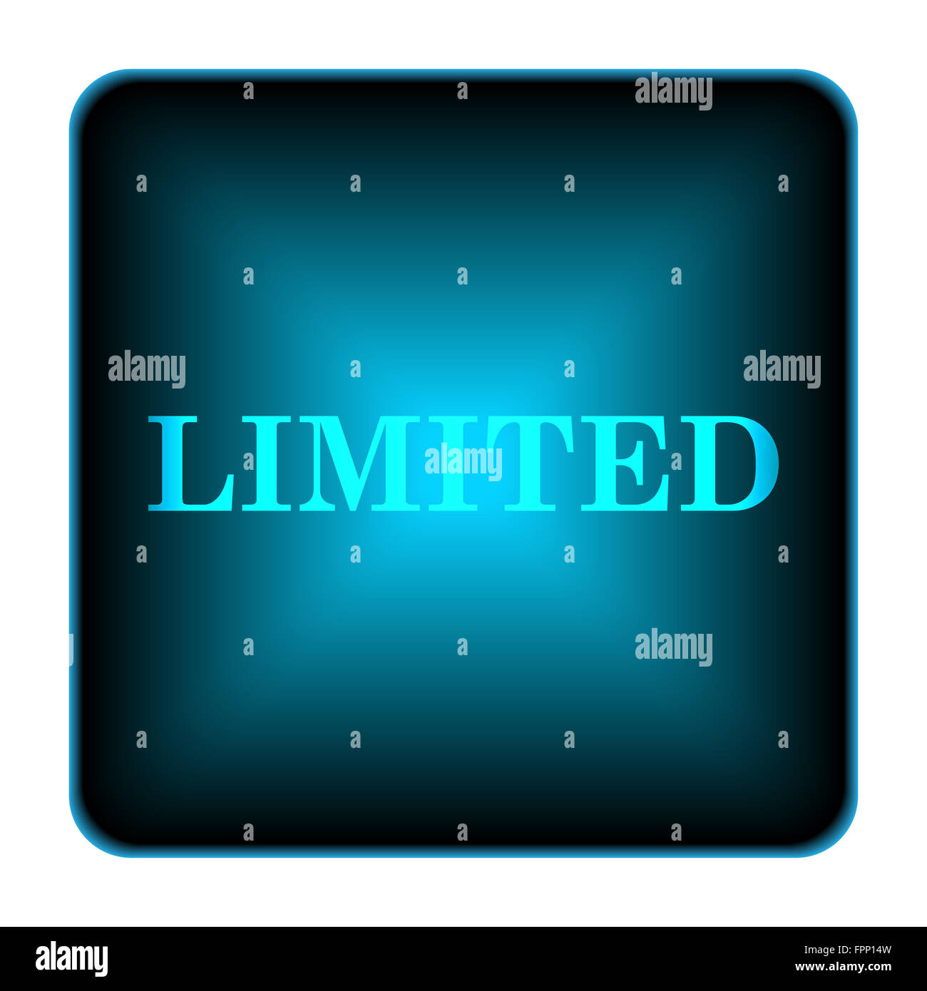 Limited icon. Internet button on white background Stock Photo - Alamy