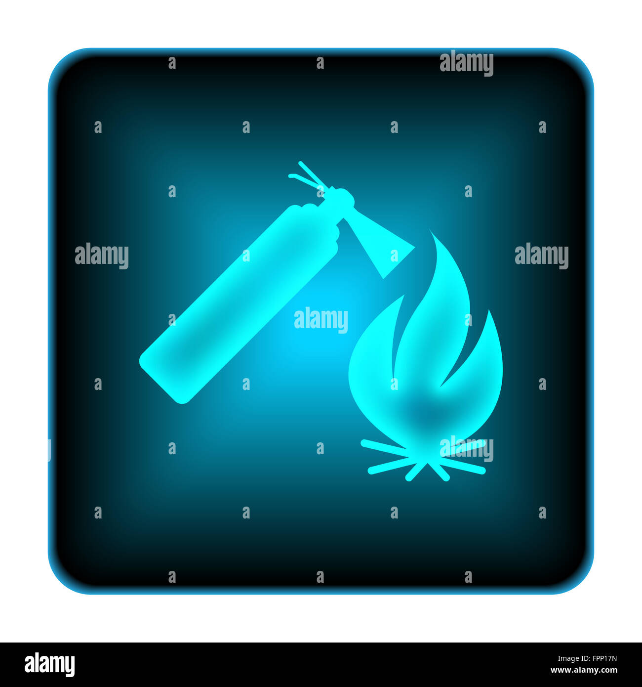 Fire icon. Internet button on white background Stock Photo - Alamy