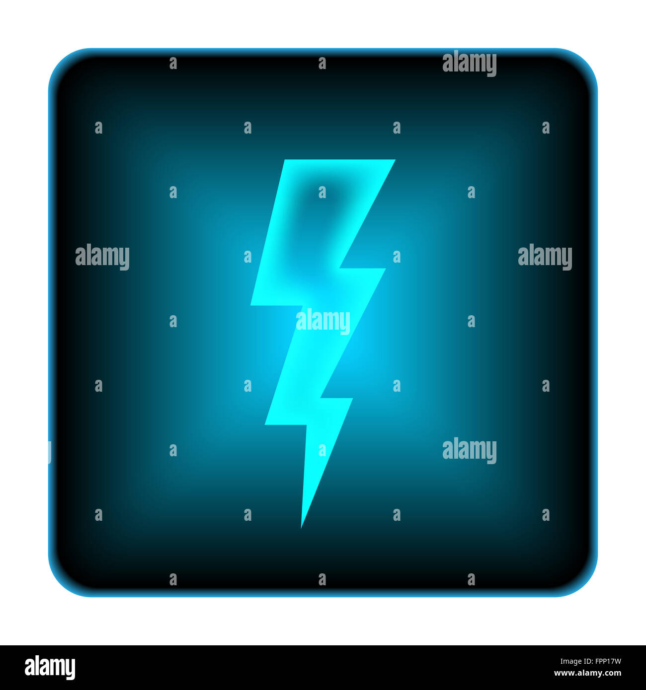 Lightning icon. Internet button on white background Stock Photo - Alamy