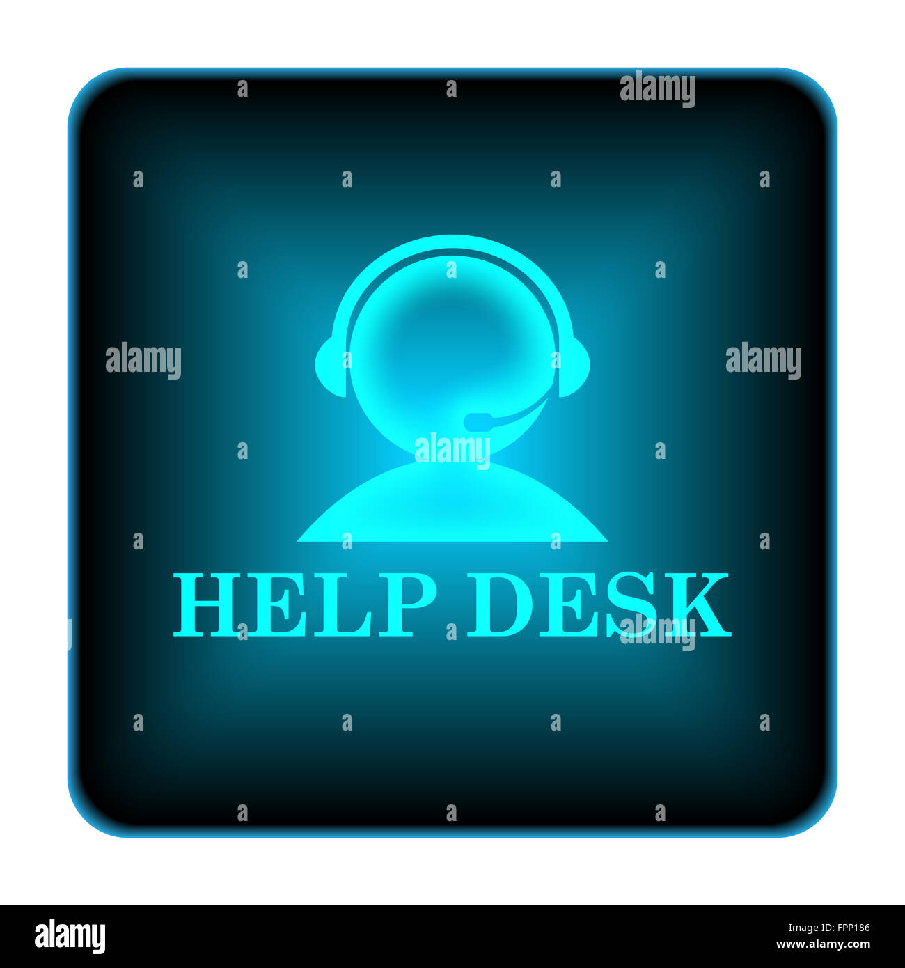 Helpdesk icon. Internet button on white background Stock Photo - Alamy