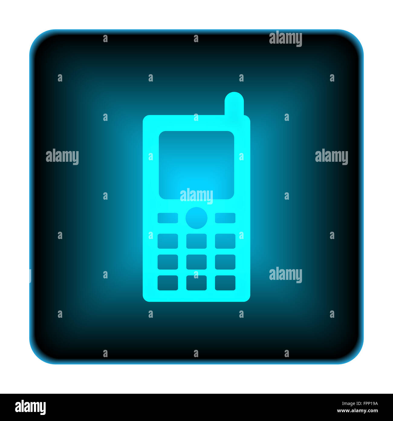 Mobile phone icon. Internet button on white background Stock Photo - Alamy