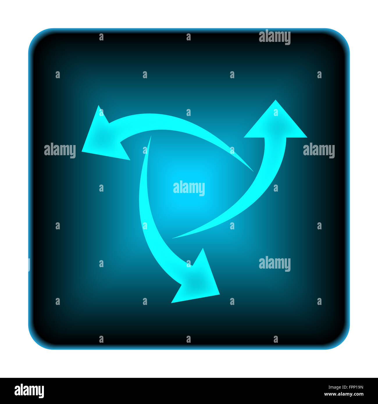 Change icon. Internet button on white background Stock Photo - Alamy