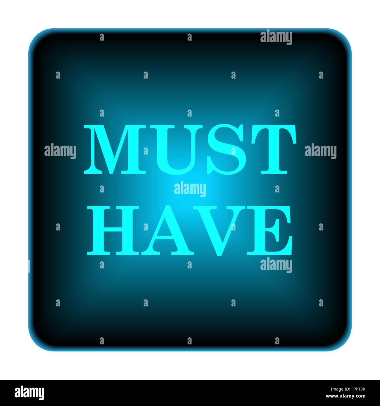 Must have icon. Internet button on white background Stock Photo - Alamy