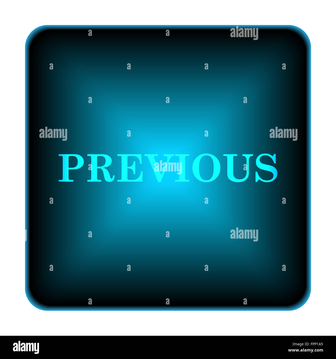 Previous icon. Internet button on white background Stock Photo - Alamy