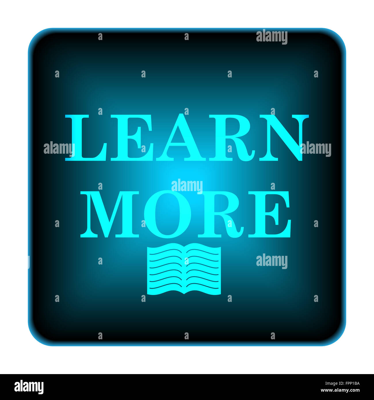 Learn more icon. Internet button on white background Stock Photo - Alamy