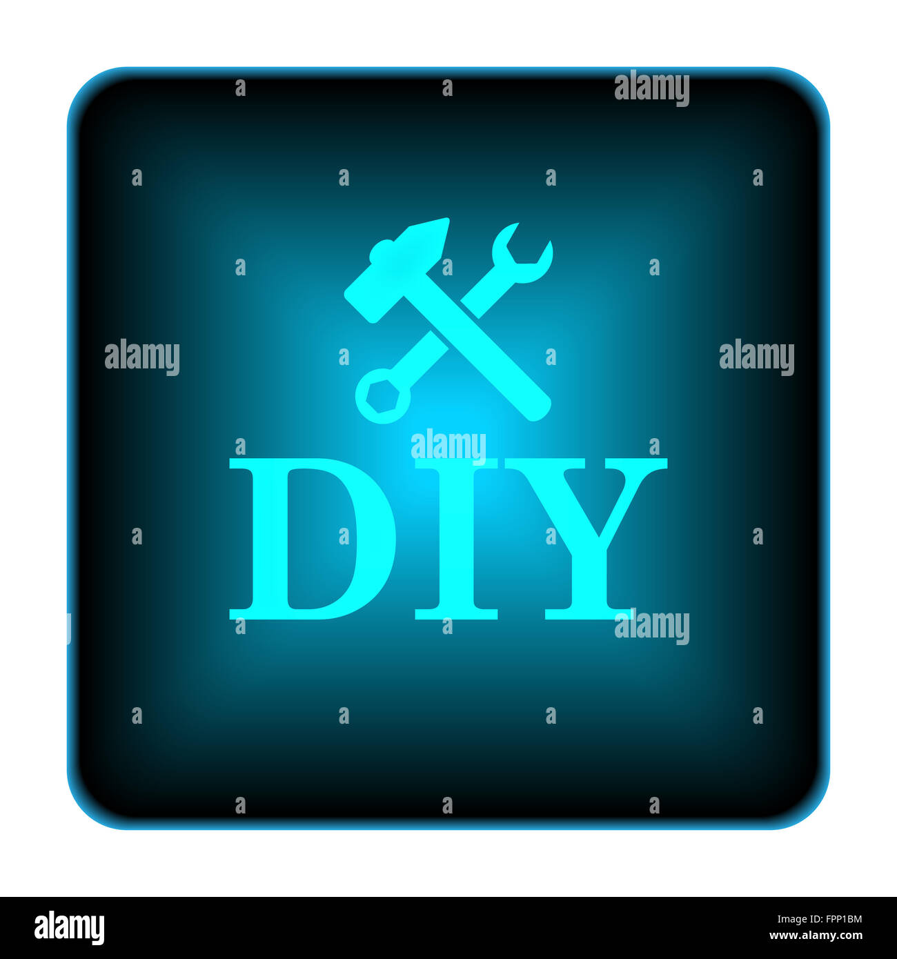 DIY icon. Internet button on white background Stock Photo - Alamy