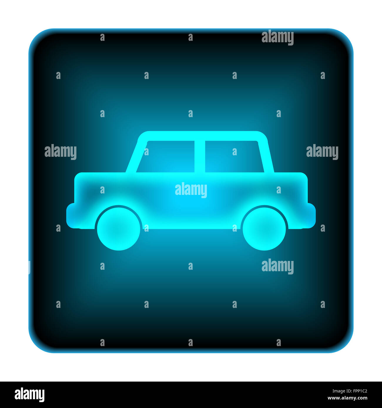 Car icon. Internet button on white background Stock Photo - Alamy