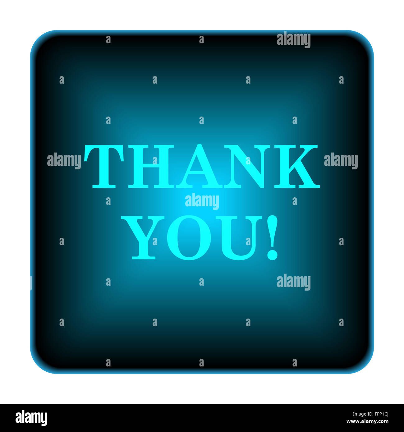 Thank you icon. Internet button on white background Stock Photo - Alamy