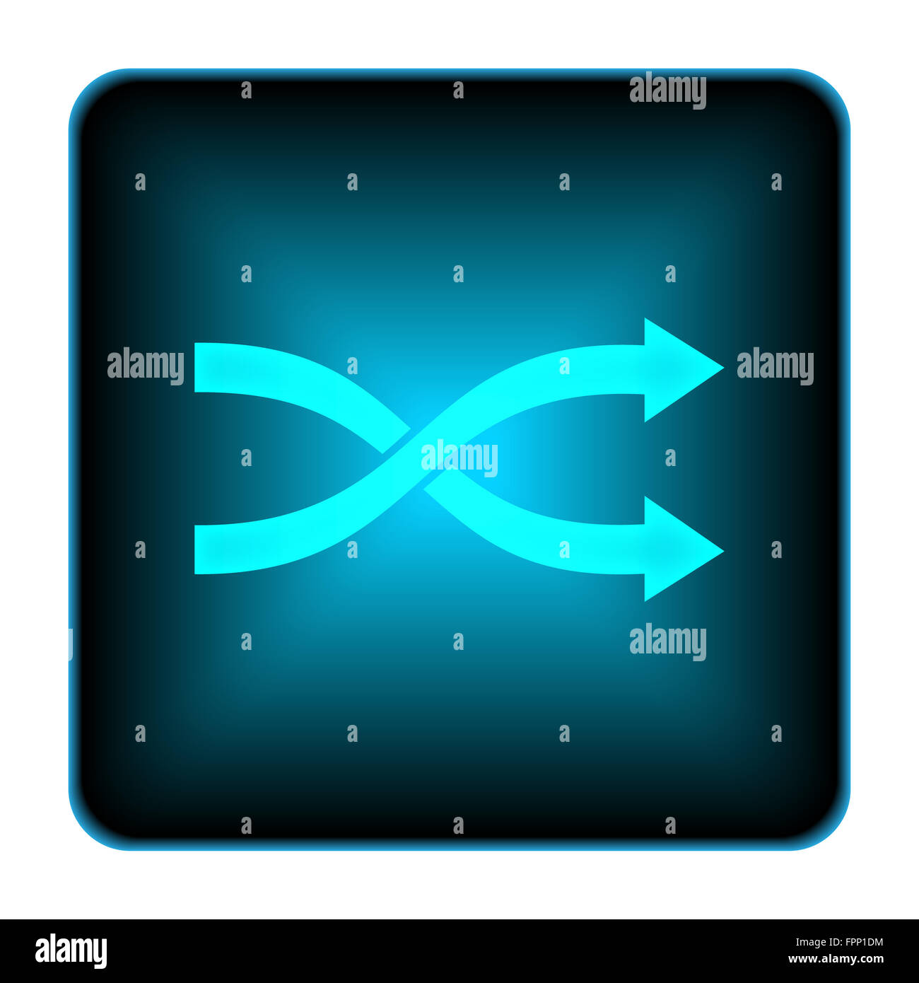 Shuffle icon. Internet button on white background Stock Photo - Alamy