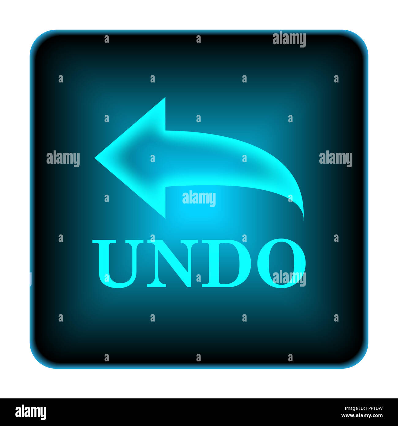 Undo icon. Internet button on white background Stock Photo - Alamy