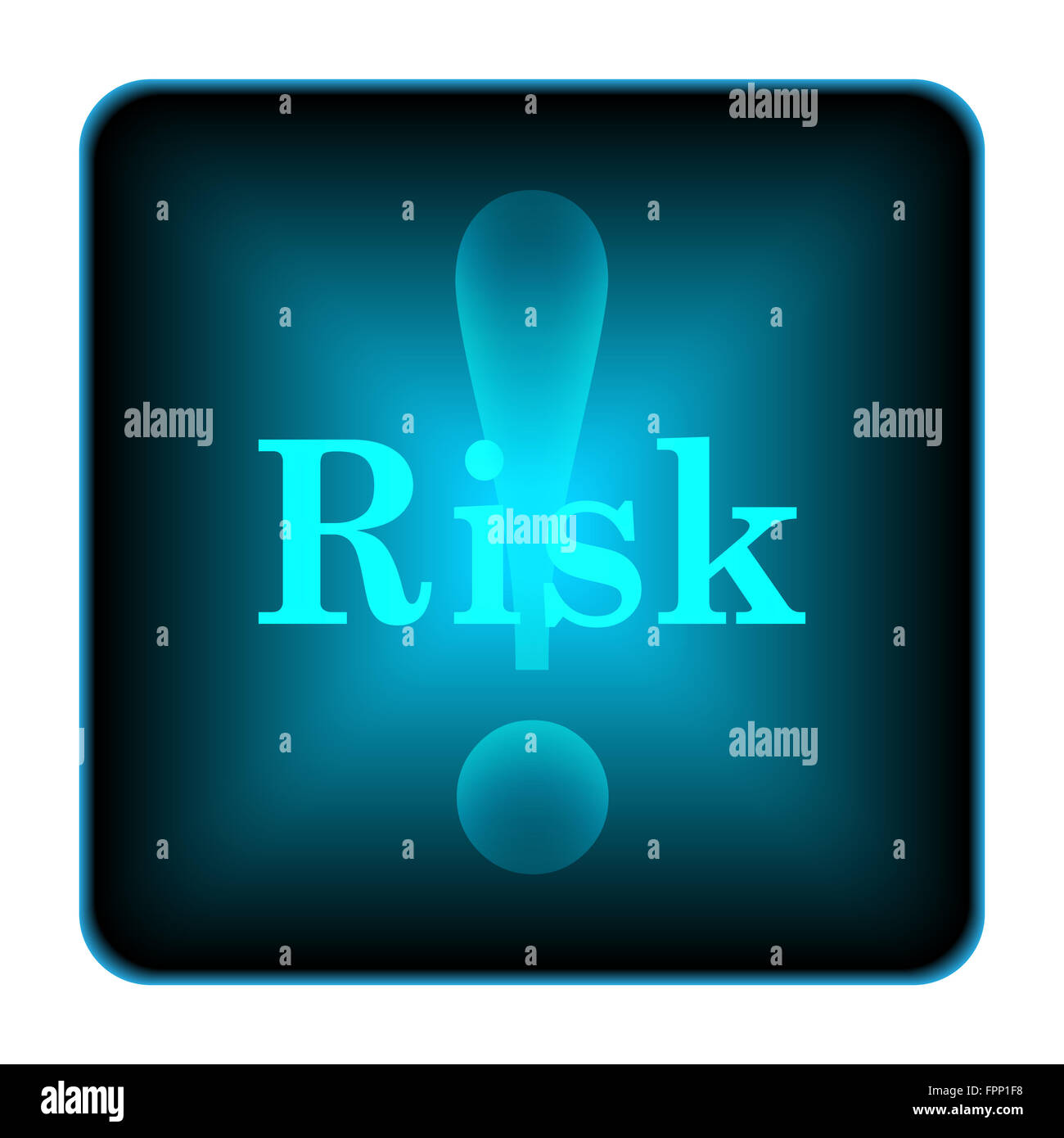 Risk icon. Internet button on white background Stock Photo - Alamy
