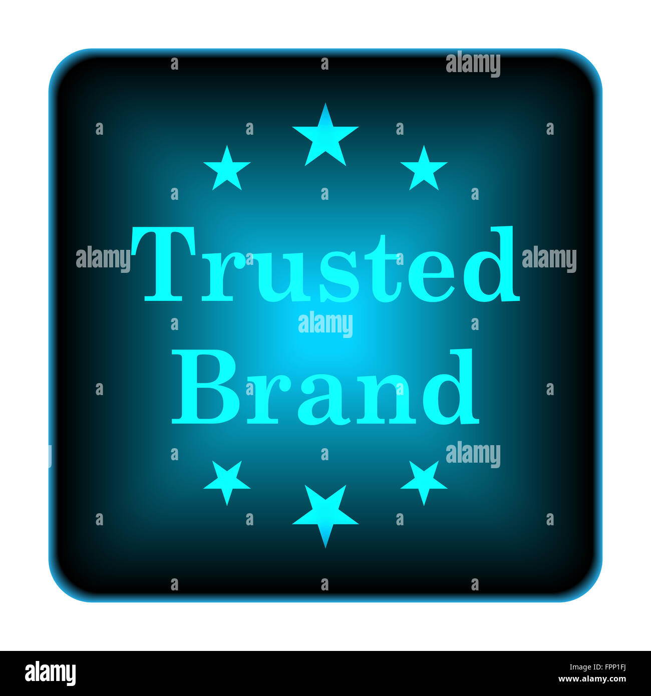 Trusted brand icon. Internet button on white background Stock Photo - Alamy