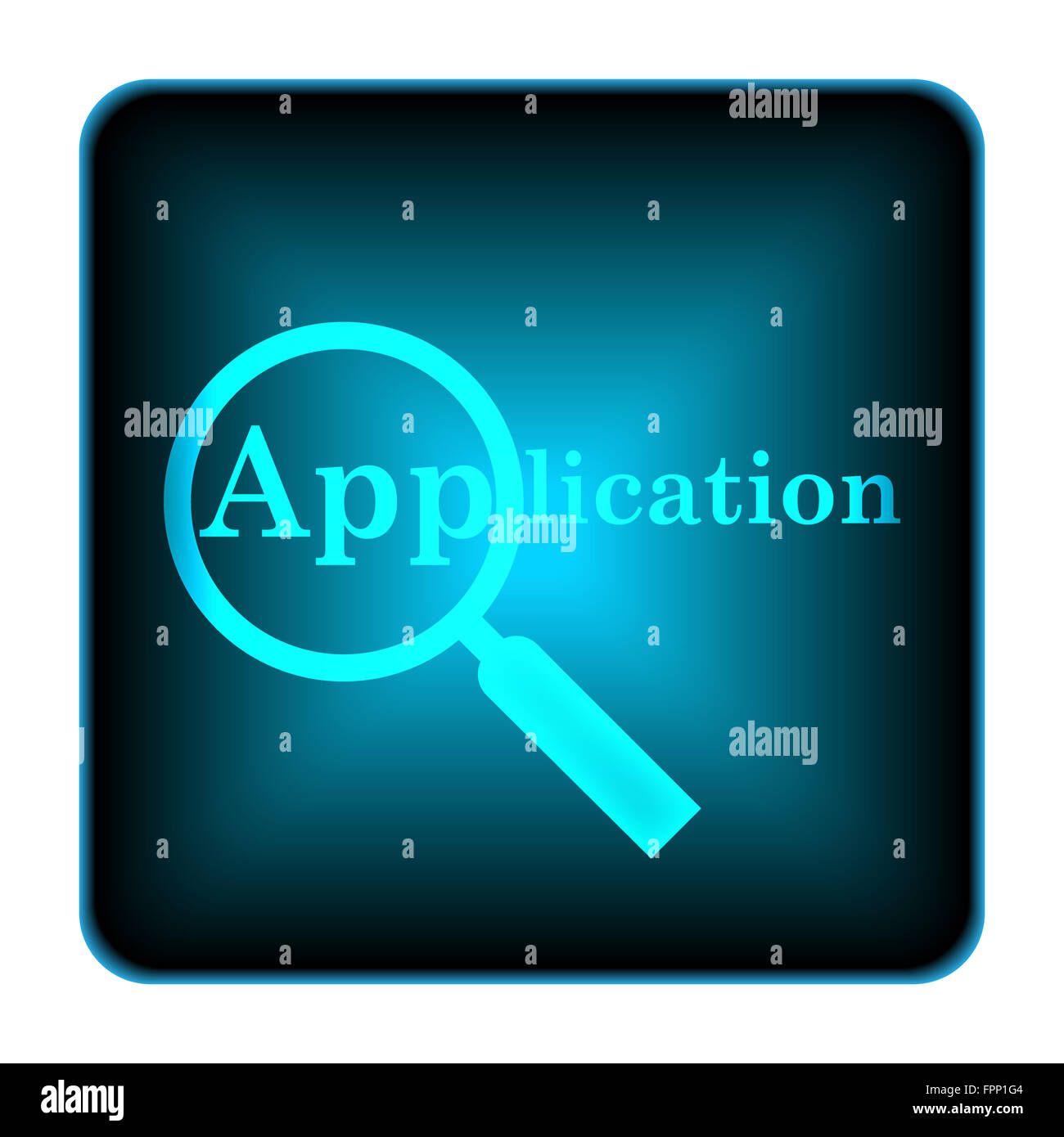 Application icon. Internet button on white background Stock Photo - Alamy