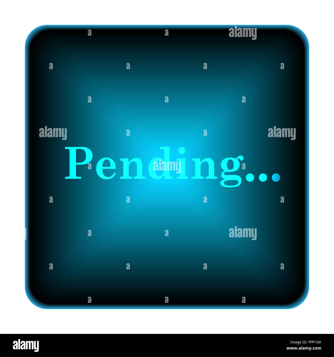 Pending icon. Internet button on white background Stock Photo - Alamy