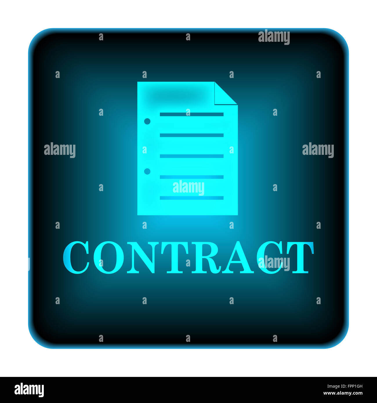 Contract icon. Internet button on white background Stock Photo - Alamy