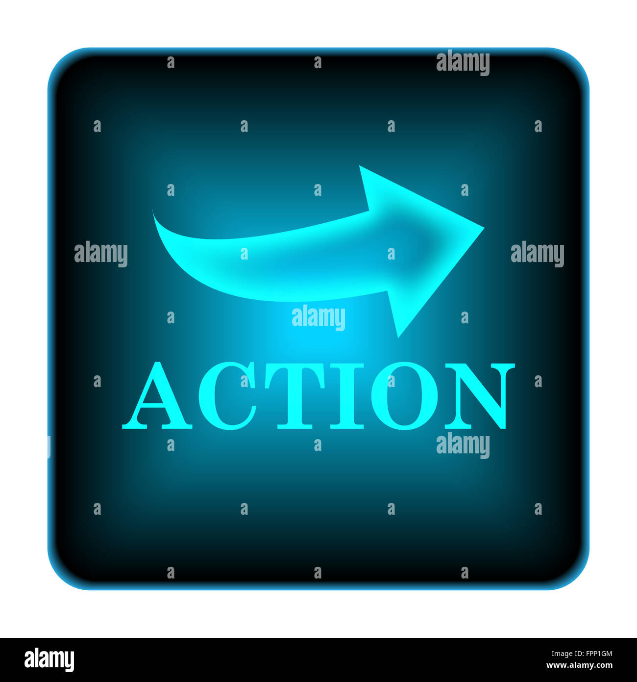 Action icon. Internet button on white background Stock Photo - Alamy
