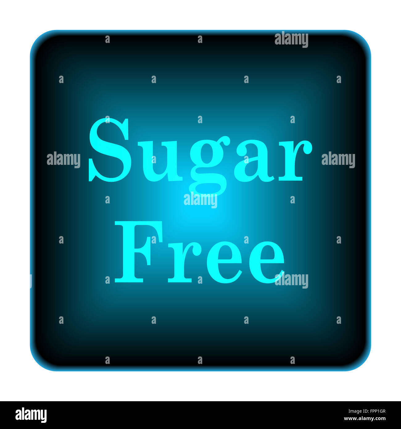 Sugar free icon. Internet button on white background Stock Photo - Alamy