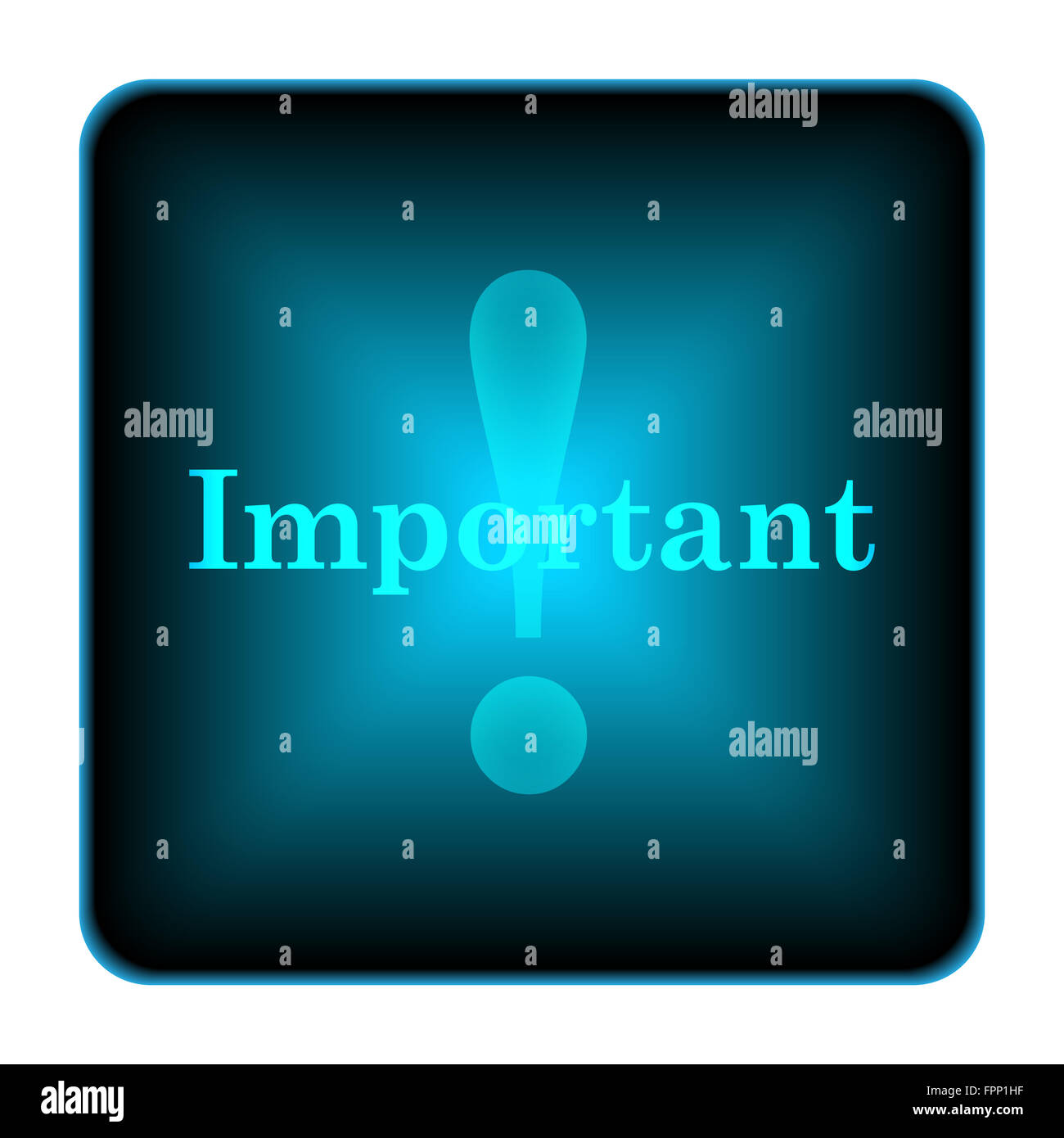 Important icon. Internet button on white background Stock Photo - Alamy