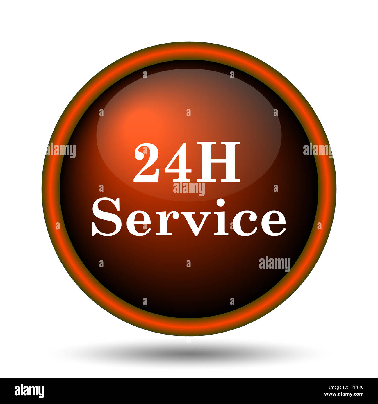 24H Service icon. Internet button on white background Stock Photo - Alamy