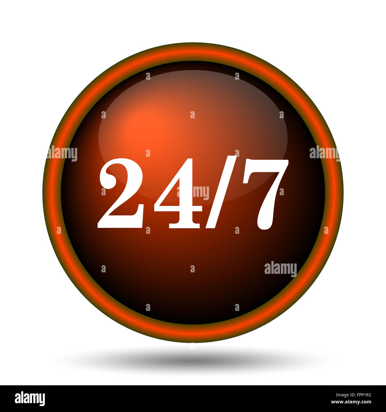 24 7 icon. Internet button on white background Stock Photo - Alamy