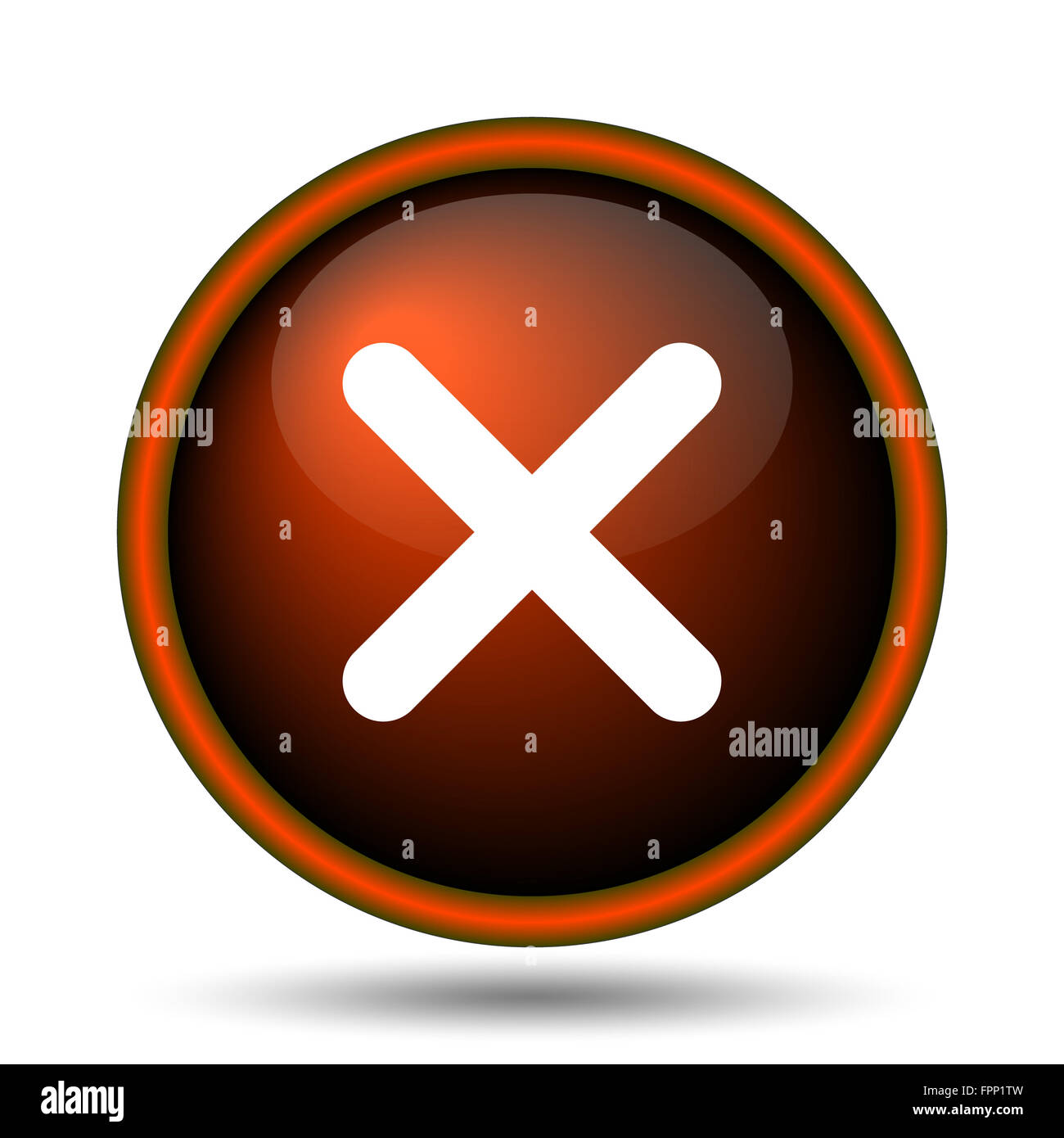 X close icon. Internet button on white background Stock Photo - Alamy
