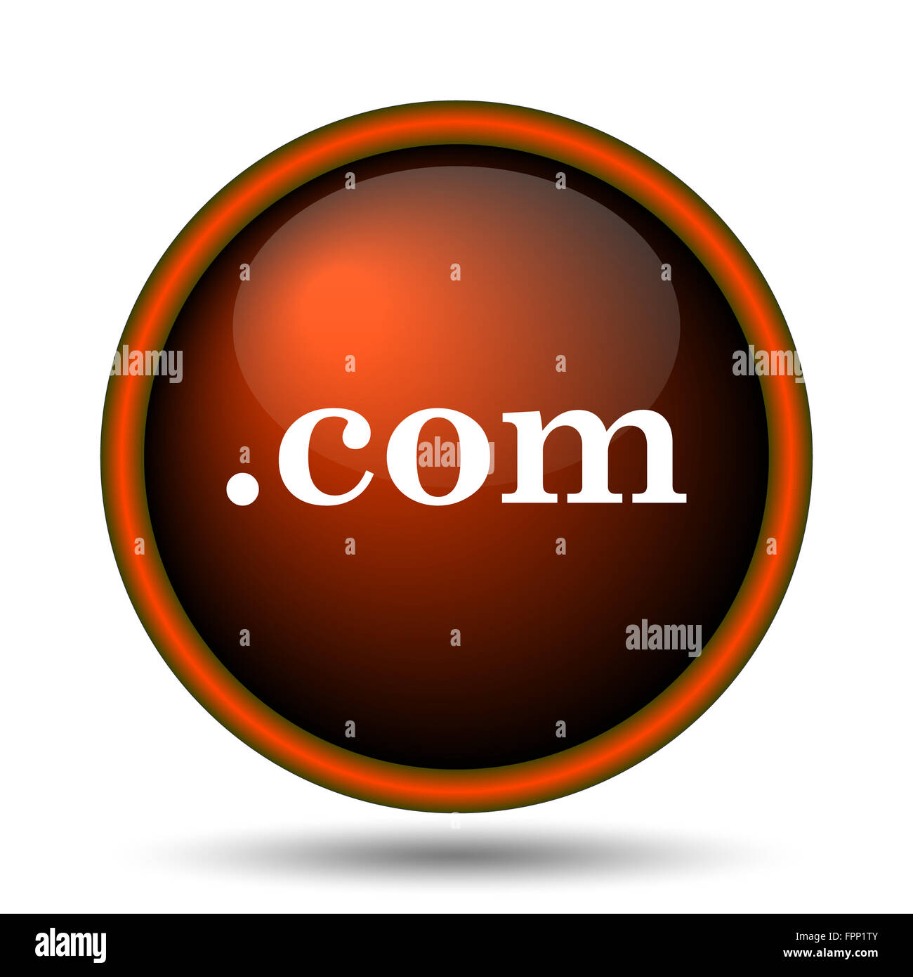 .com icon. Internet button on white background Stock Photo - Alamy