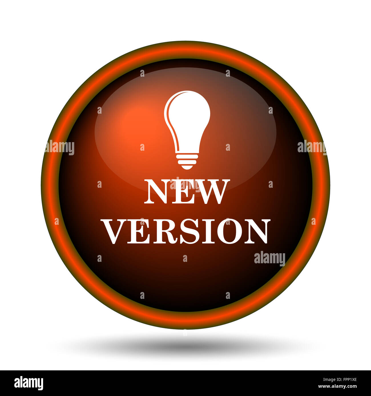New version icon. Internet button on white background Stock Photo - Alamy