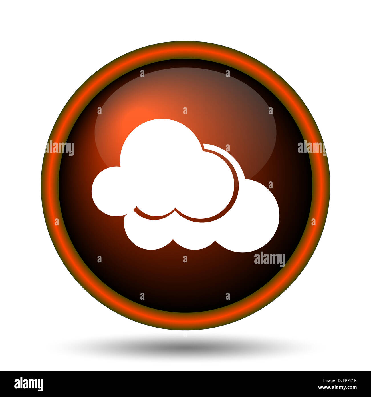 Clouds icon. Internet button on white background Stock Photo - Alamy