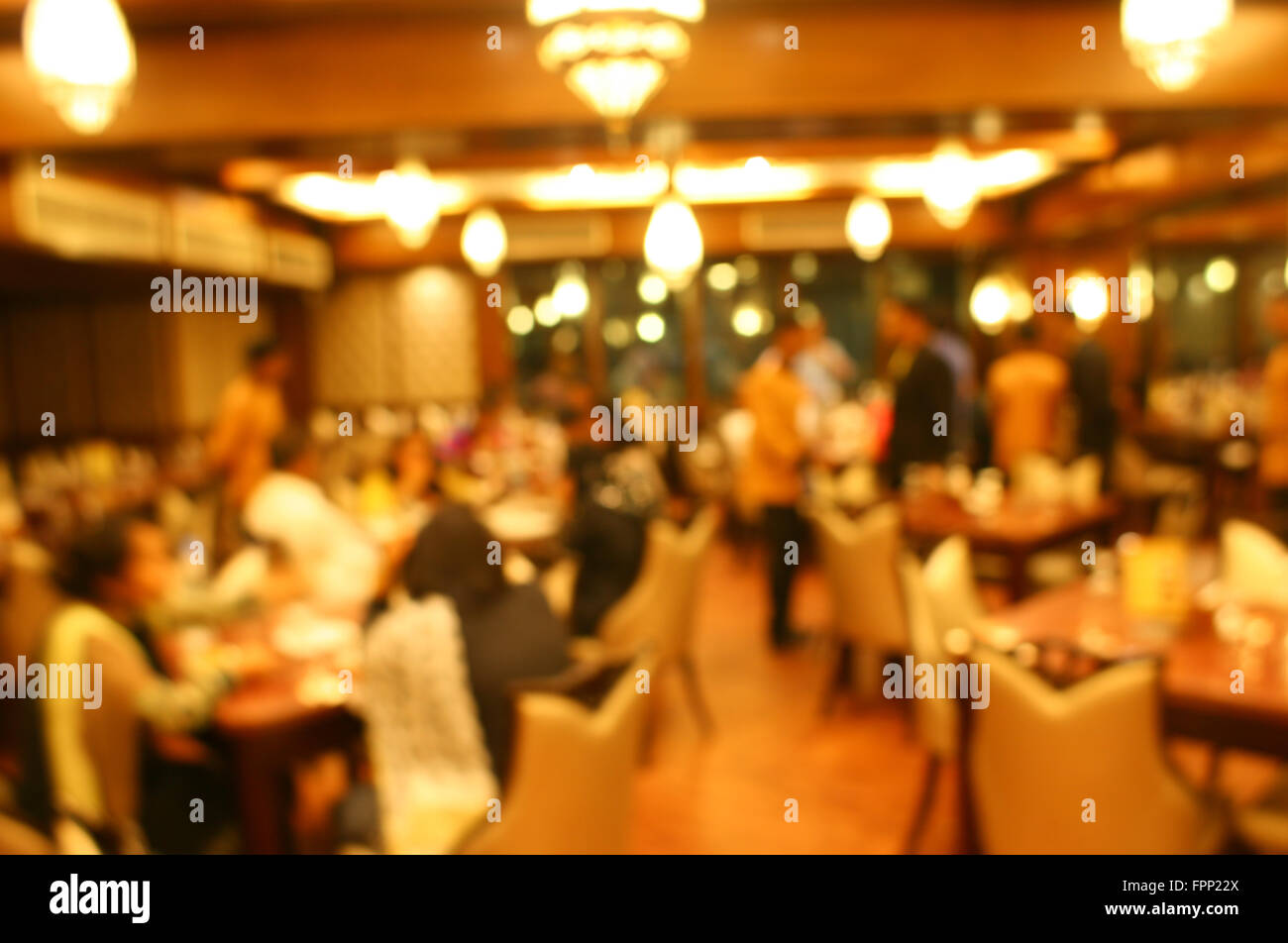 Customers At Restaurant, Blur Restaurant for Background Stock Photo - Alamy