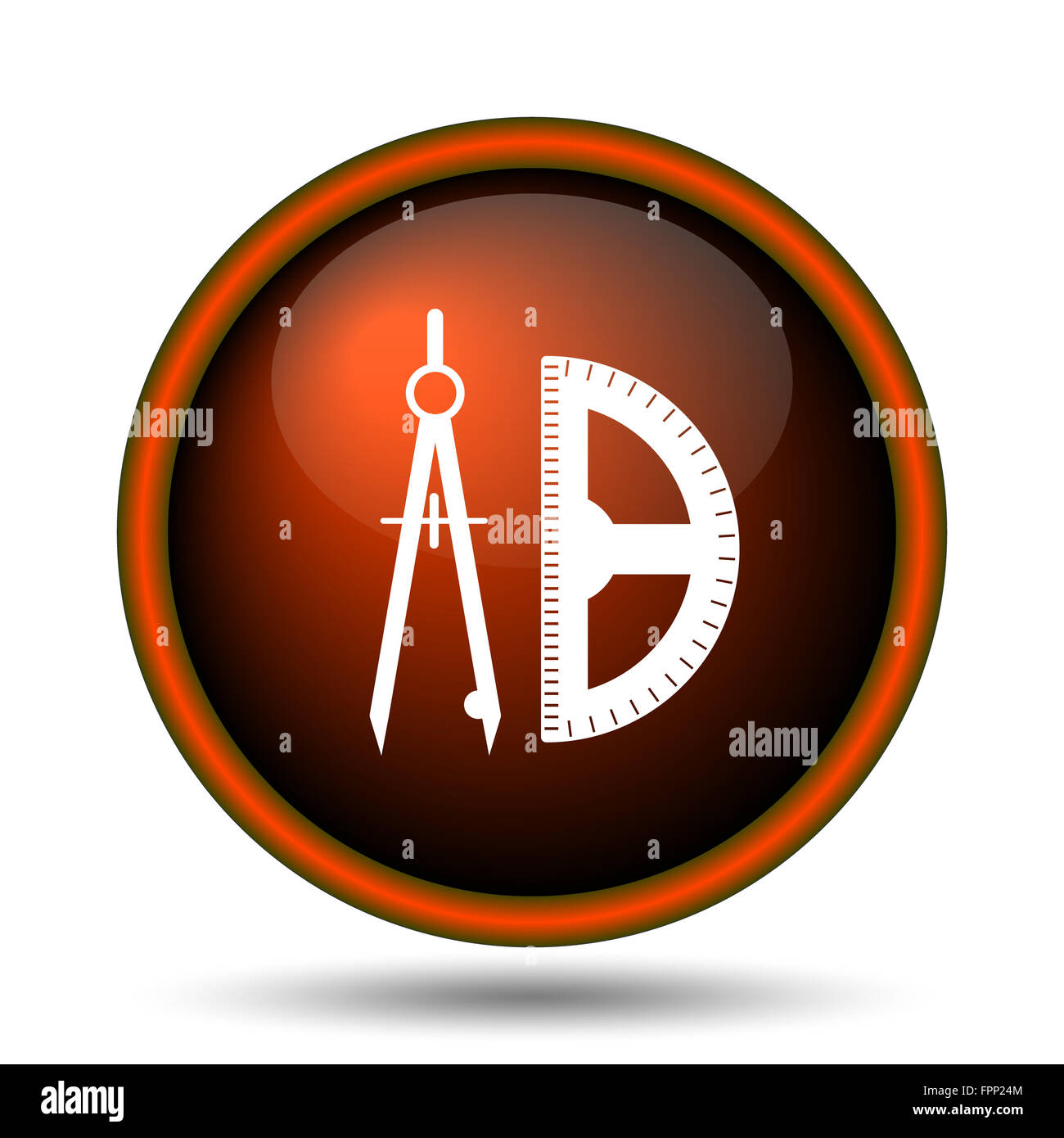 E-learning icon. Internet button on white background Stock Photo - Alamy