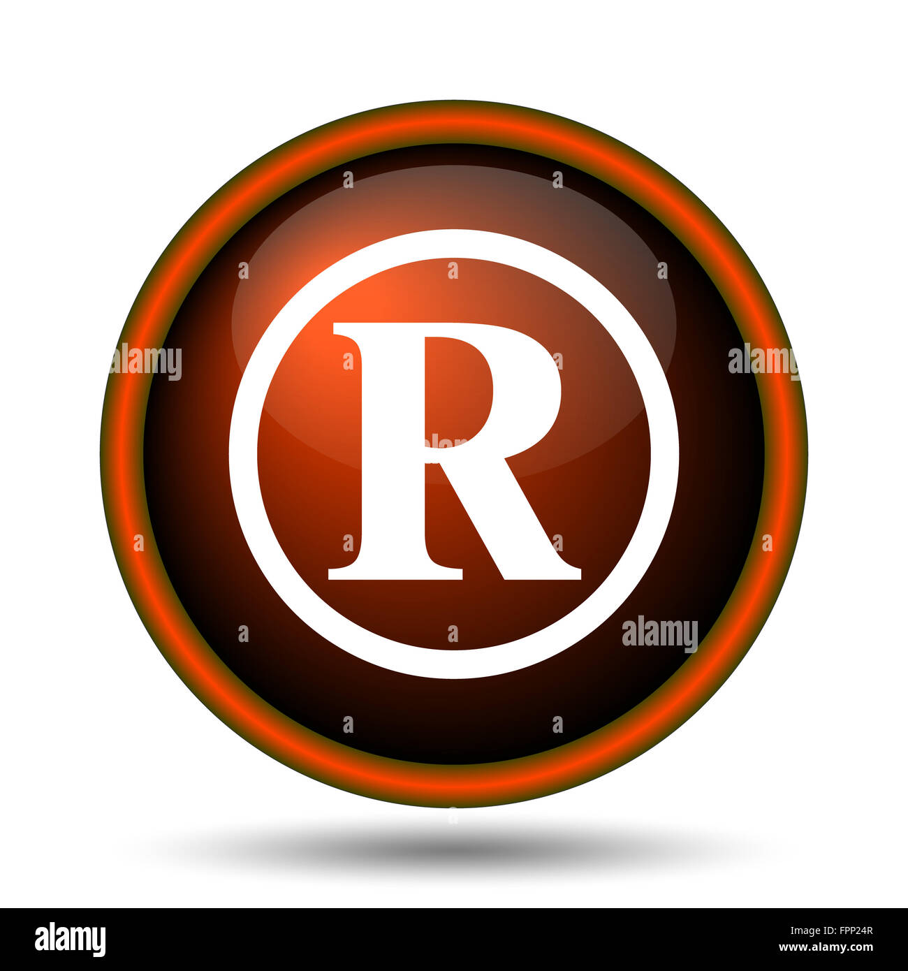 Registered mark icon. Internet button on white background Stock Photo ...