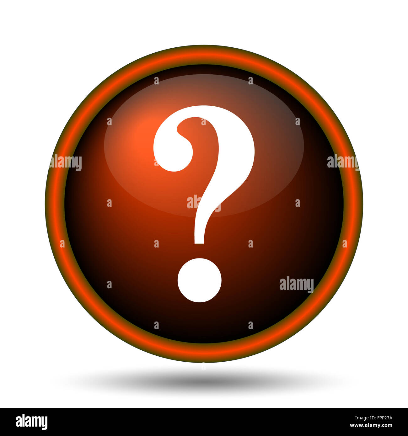 Question mark icon. Internet button on white background Stock Photo - Alamy