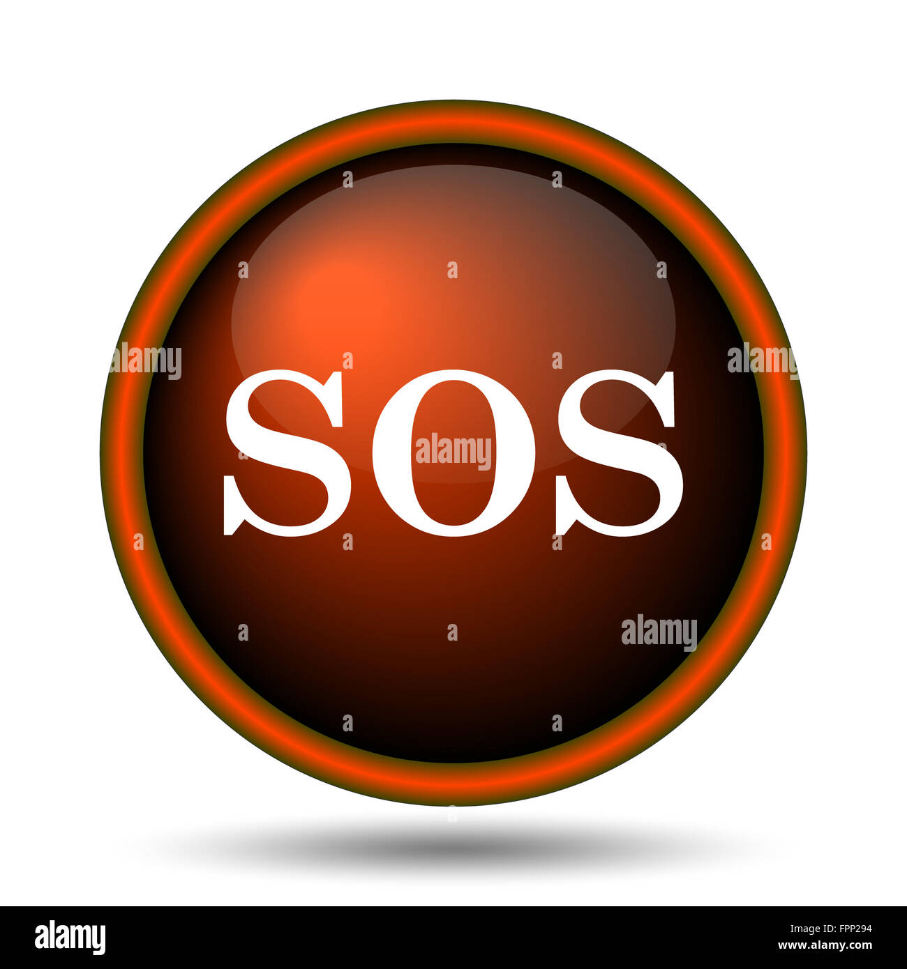 SOS icon. Internet button on white background Stock Photo - Alamy