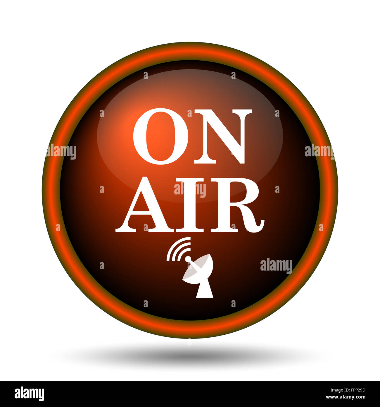 On air icon. Internet button on white background Stock Photo - Alamy