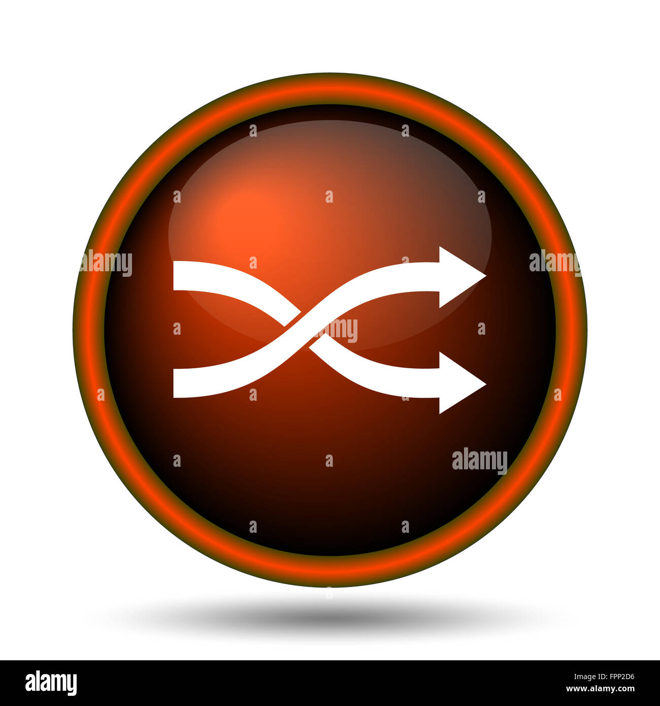 Shuffle icon. Internet button on white background Stock Photo - Alamy
