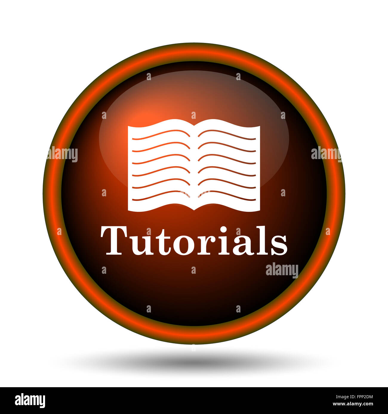 Tutorials icon. Internet button on white background Stock Photo - Alamy