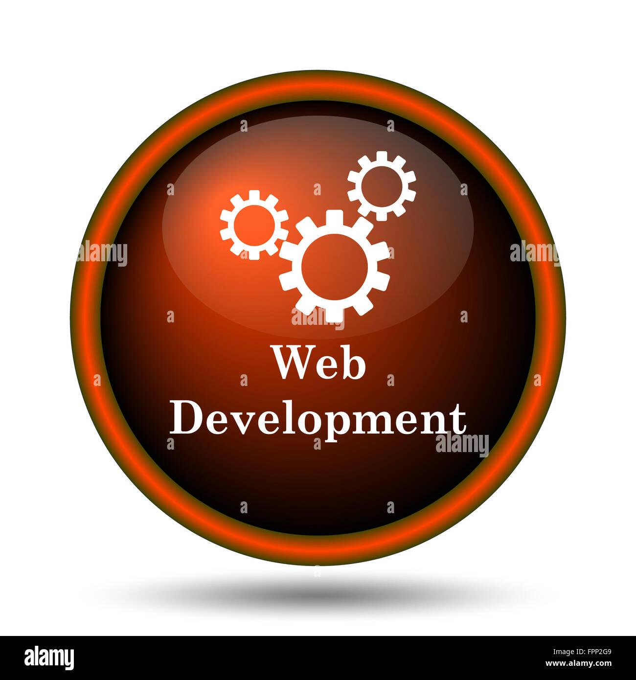 Web development icon. Internet button on white background Stock Photo ...