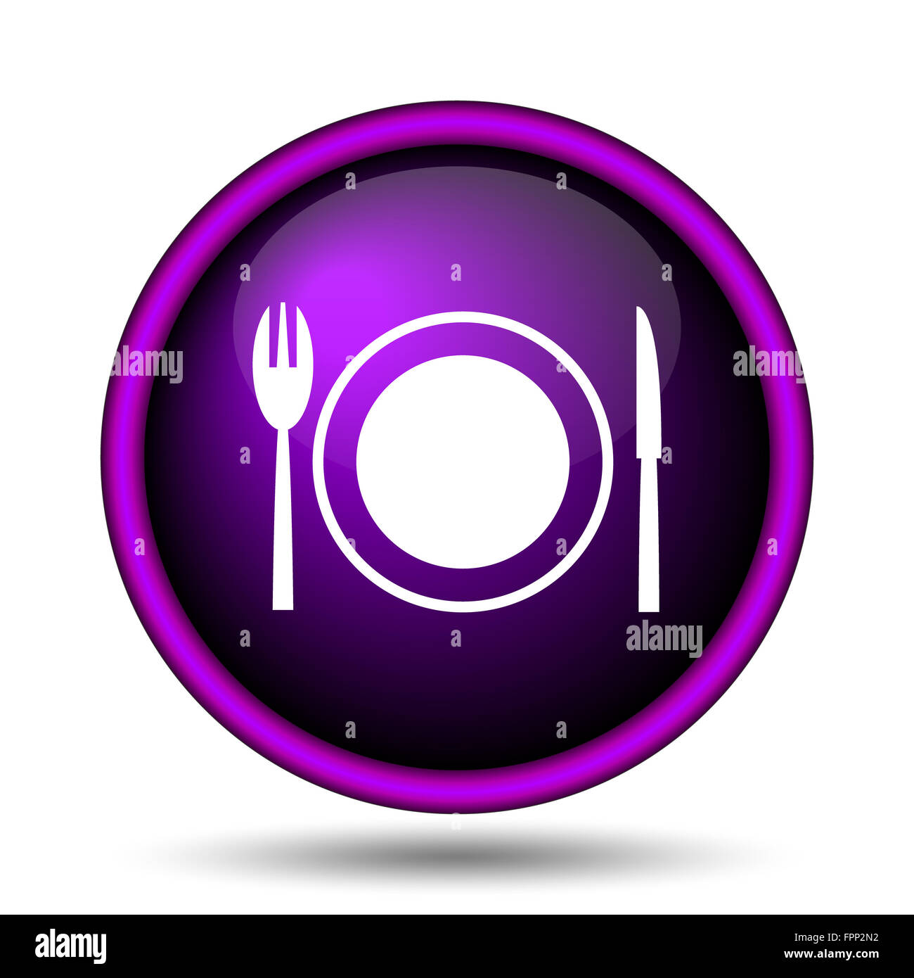 Restaurant icon. Internet button on white background Stock Photo - Alamy