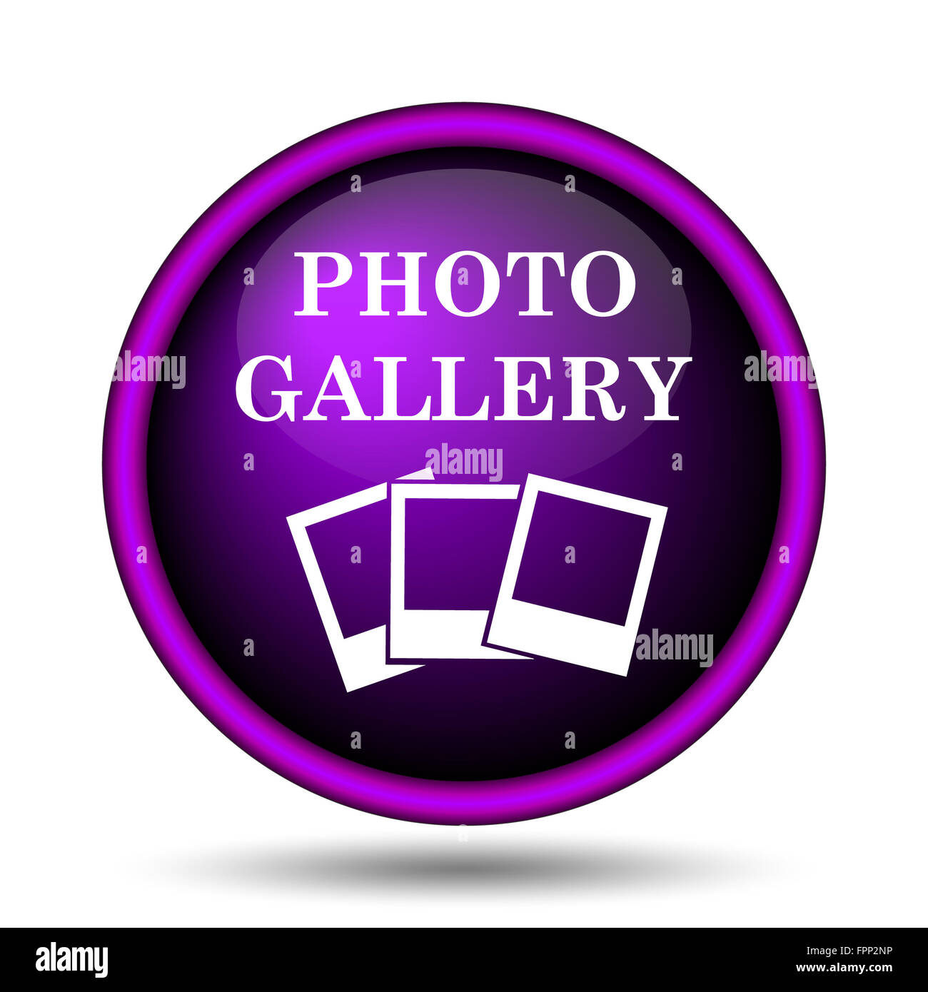 Photo gallery icon. Internet button on white background Stock Photo - Alamy